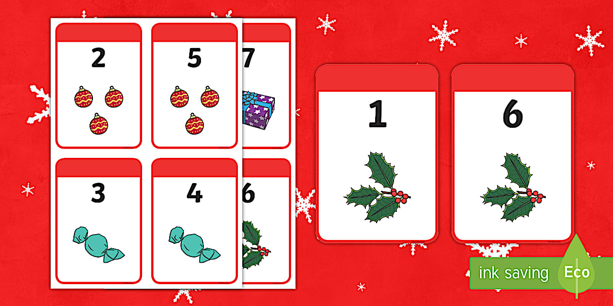 Christmas Number Bonds to 7 Matching Cards (Teacher-Made)