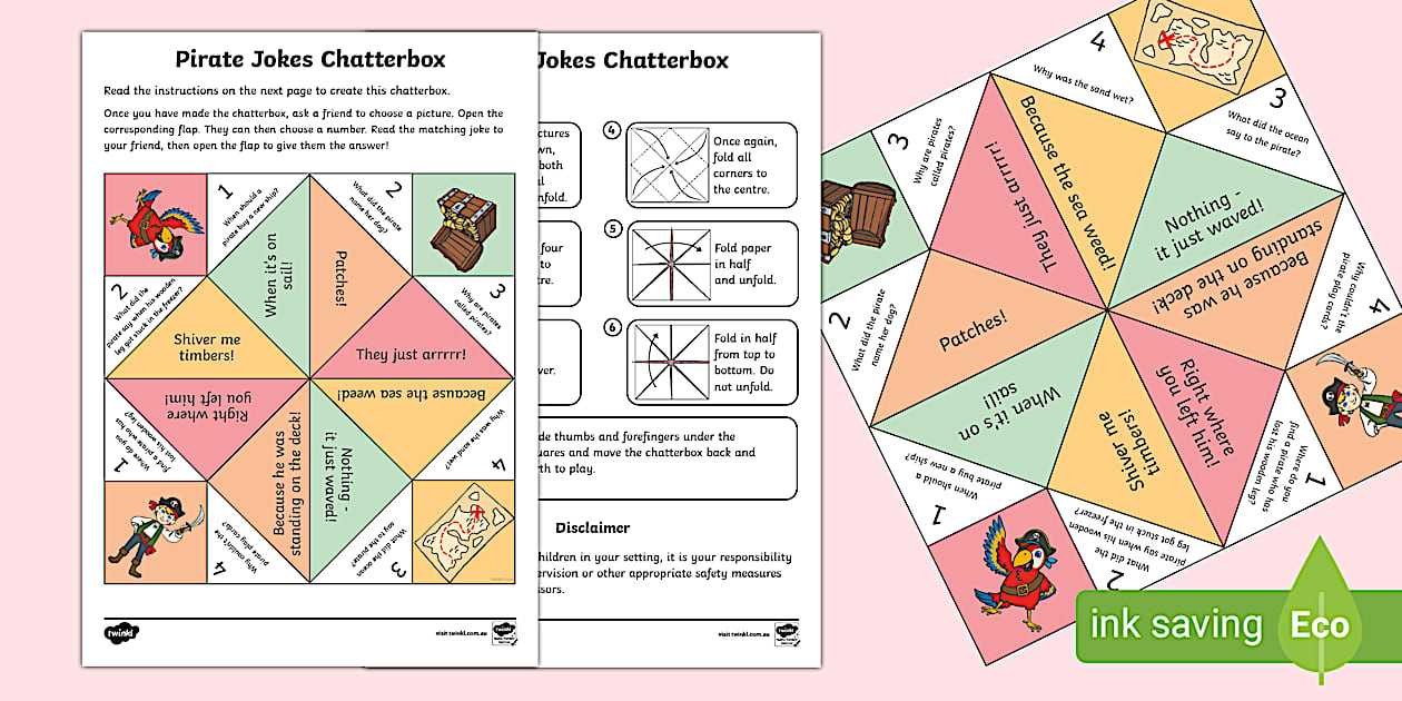Pirate Jokes Chatterbox (teacher made) - Twinkl