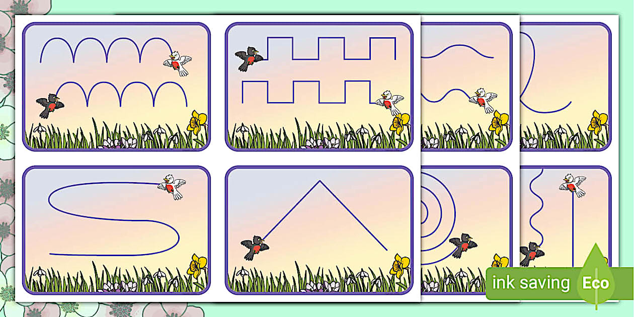 Spring Mark-Making Pattern Cards (teacher made) - Twinkl