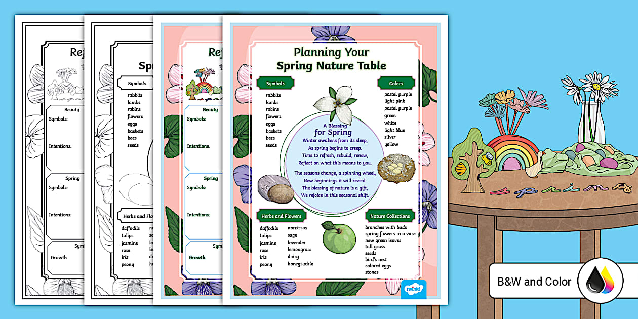 Planning Your Spring Nature Table (teacher made) - Twinkl