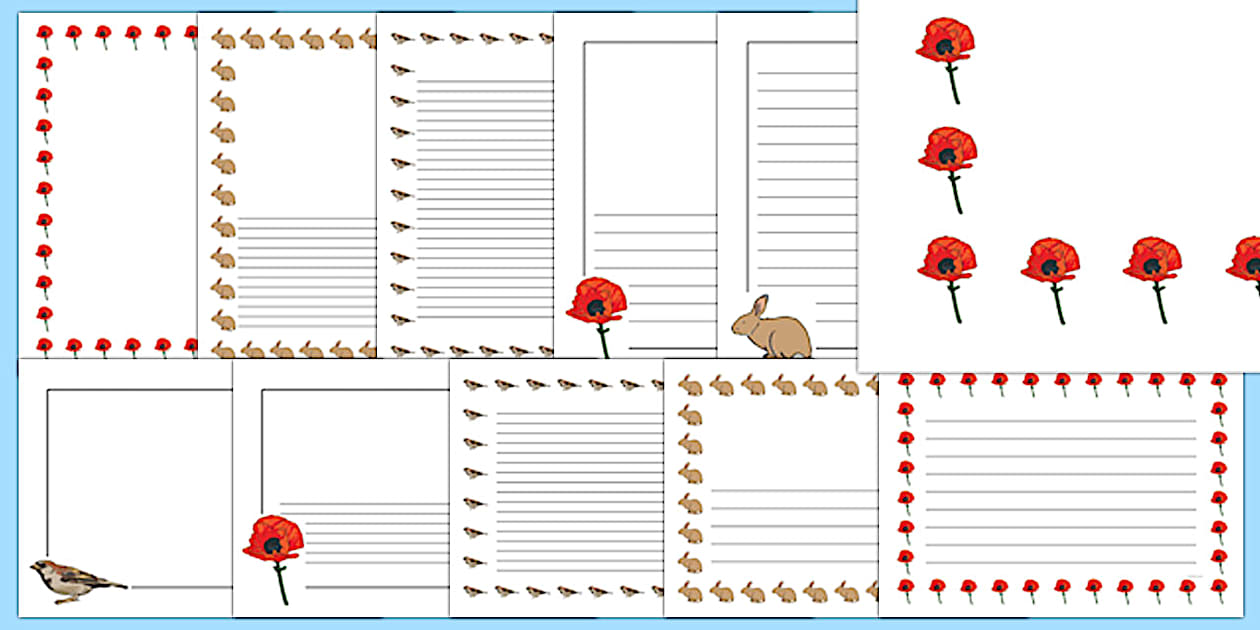 Remembrance Day Border | Twinkl Writing Task (teacher made)