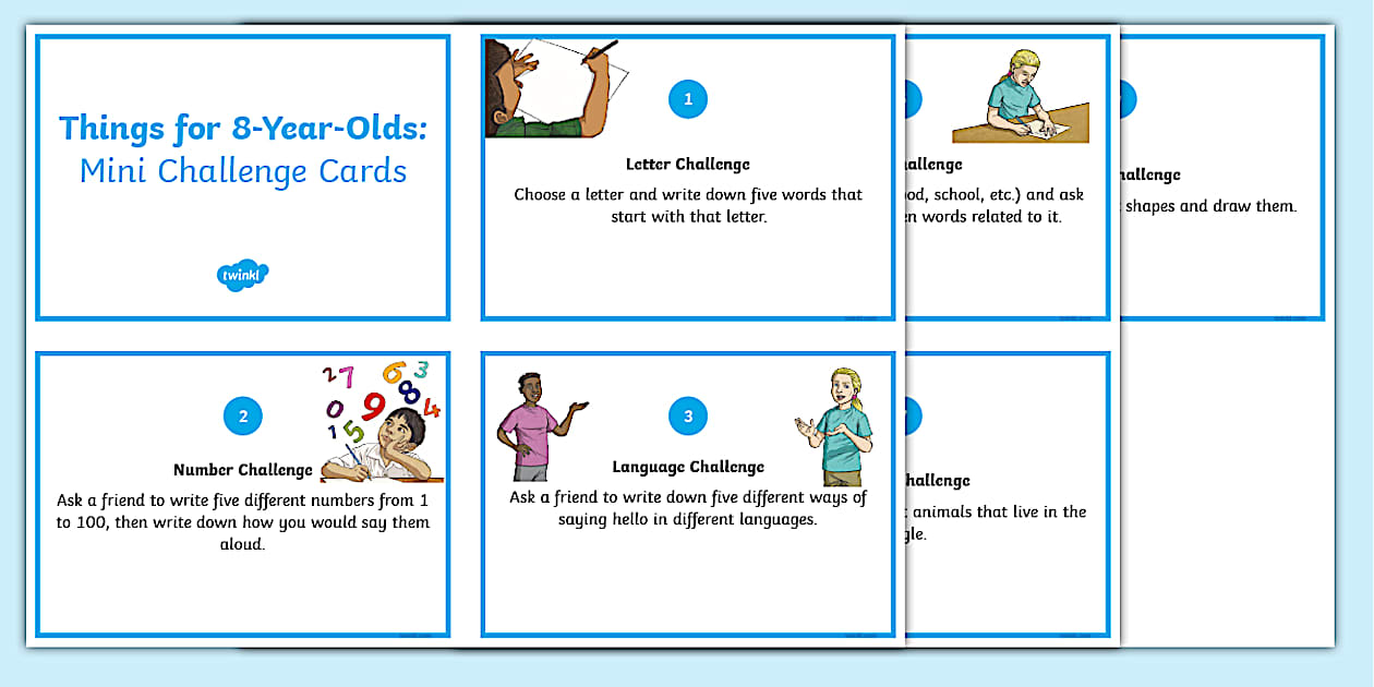 Things for 8-Year-Olds: Mini Challenge Cards