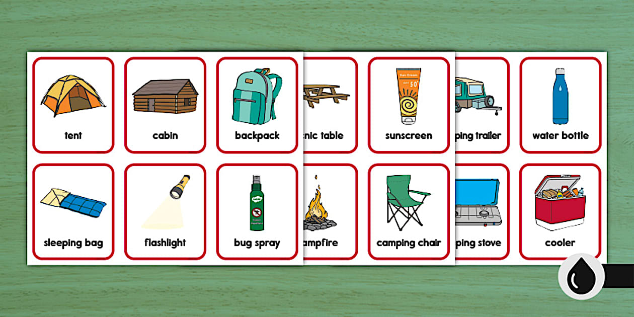 Camping in Canada: Camping Words & Activity Cards