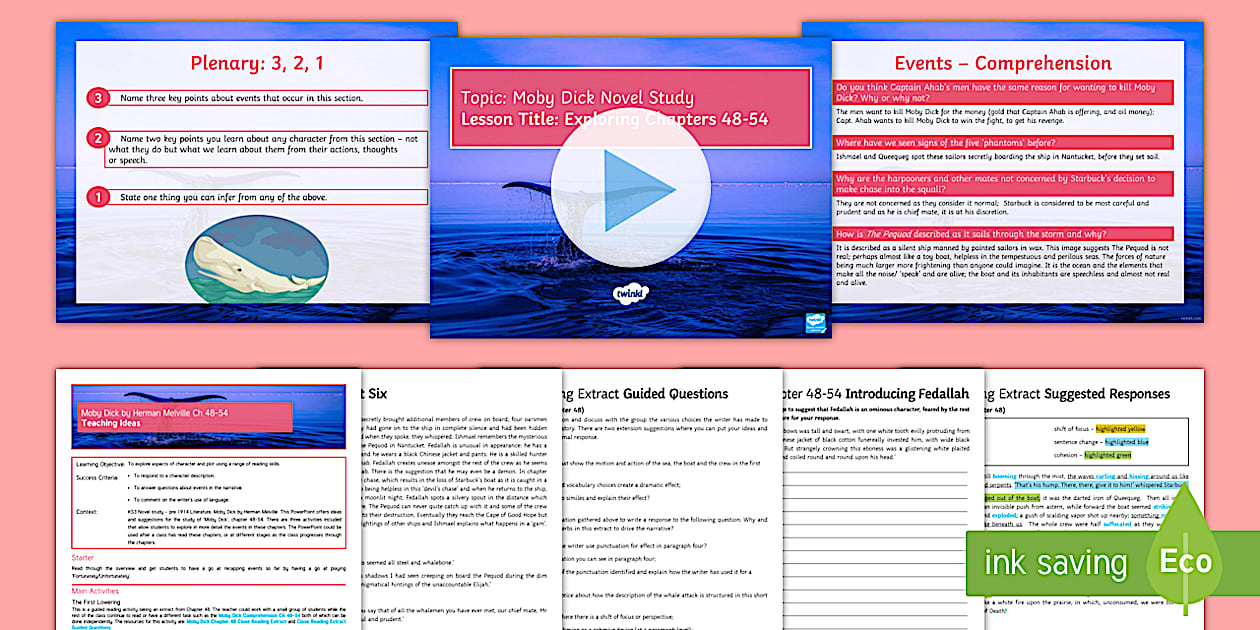 GCSE Moby Dick Chapter 48-54 Lesson Pack (teacher made)