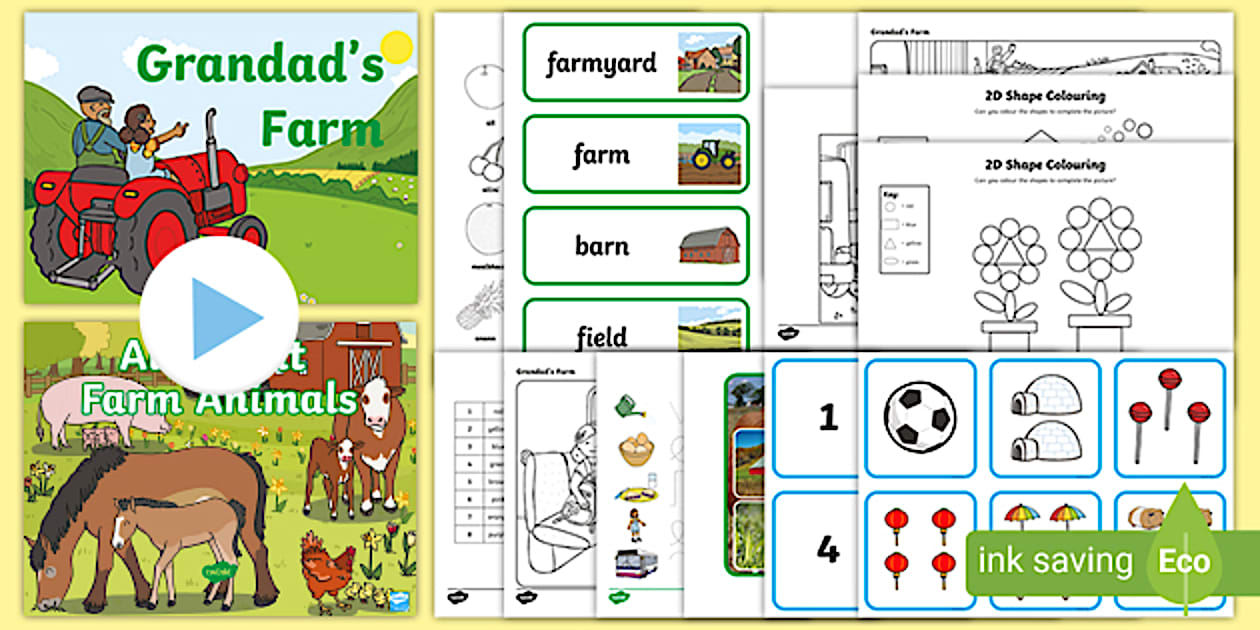 Farm Animals Early Years Pack - Home Learning - Twinkl