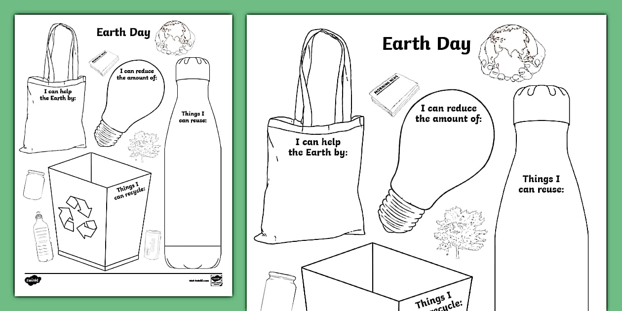 Earth Day I Can... Graphic Organizer (teacher made) - Twinkl