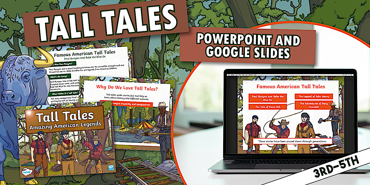 Tall Tales PowerPoint & Google Slides for 3rd-5th Grade