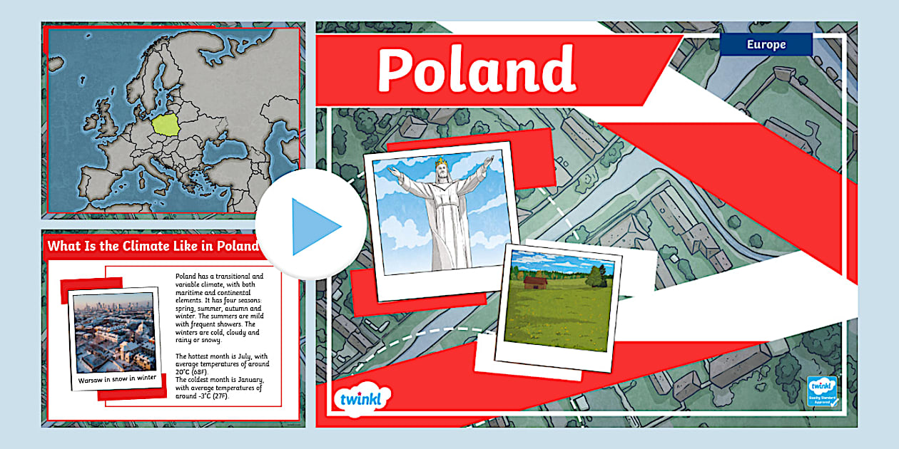 KS2 Poland PowerPoint - Europe - Geography (teacher made)