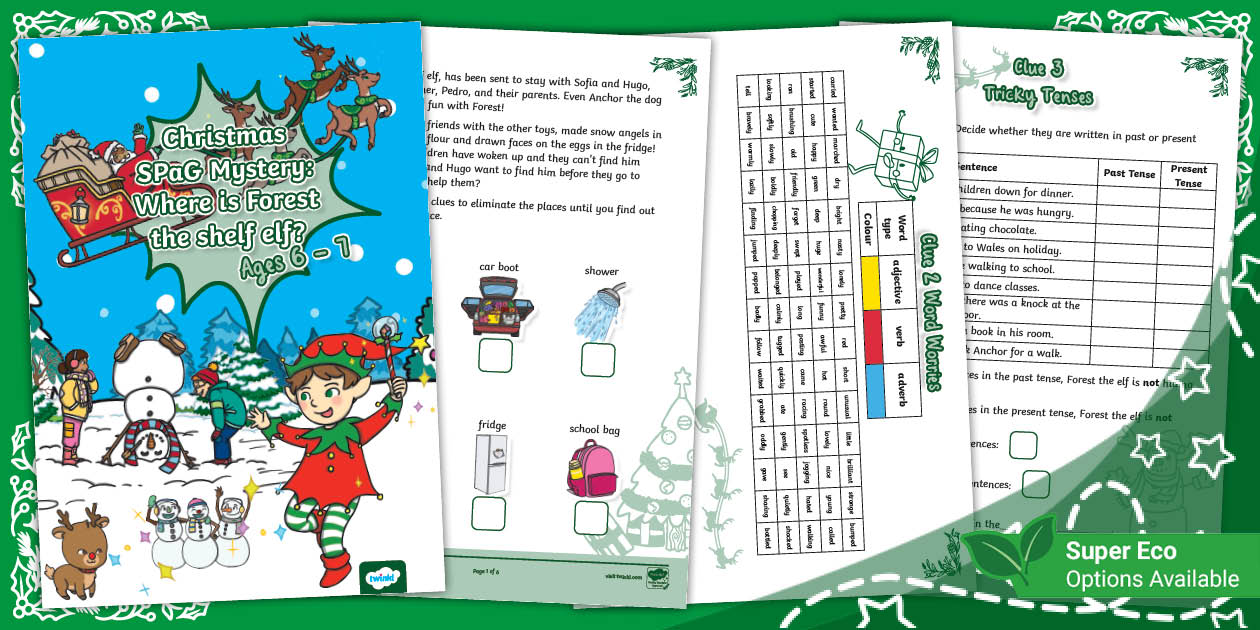Christmas SPaG Mystery: Where is Forest the shelf elf? (Ages 6 - 7)