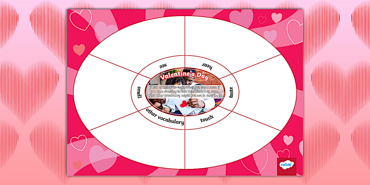 Valentine's Day Senses Around the Table (teacher made)