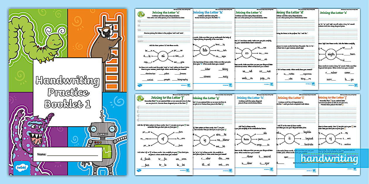 KS2 Handwriting Book PDF – Handwriting Practice Booklet 1