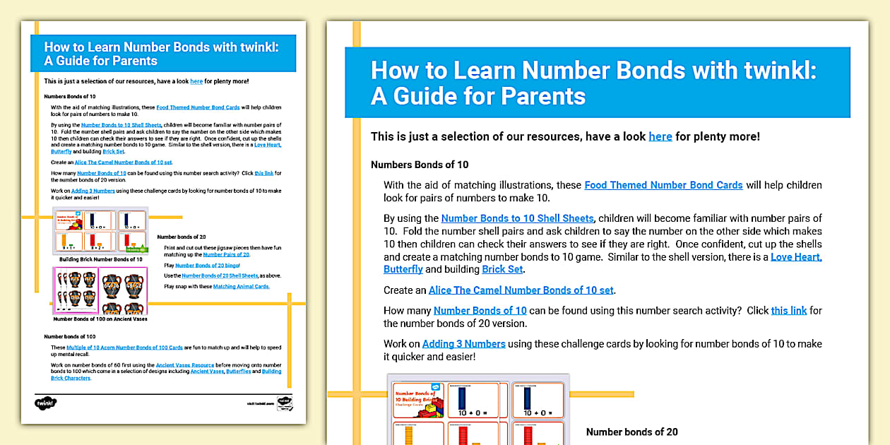 How to Learn Number Bonds with Twinkl: a Guide for Parents