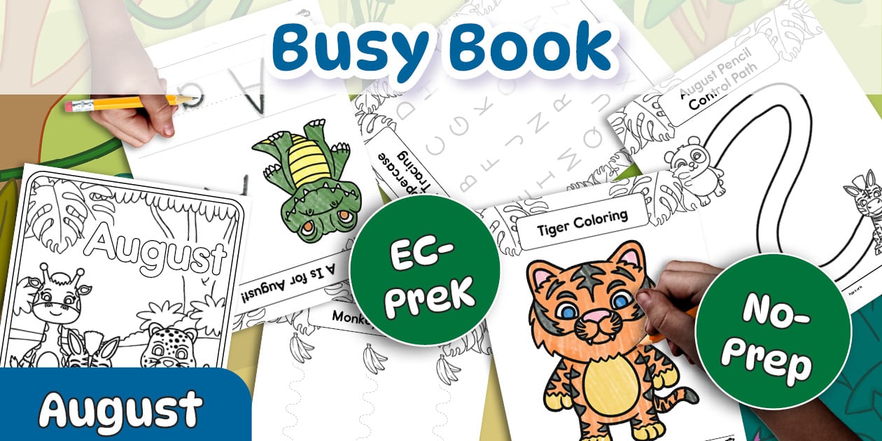 August Toddler Busy Book (teacher made) - Twinkl