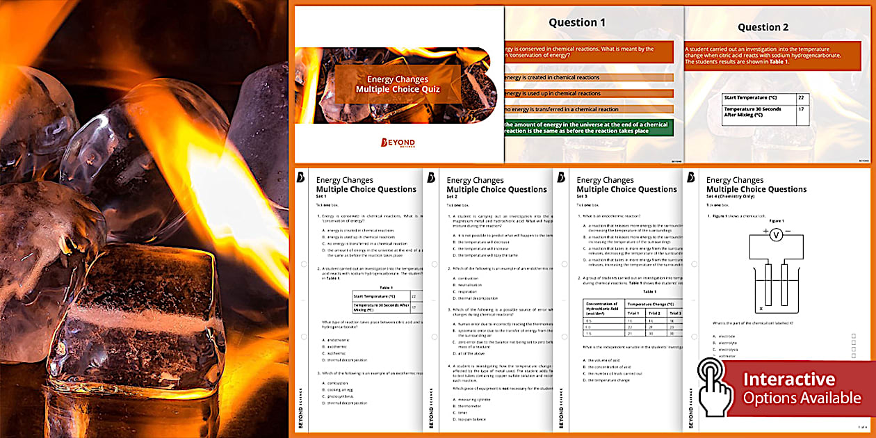 Energy Changes Quizzes | AQA GCSE Chemistry | Beyond Science