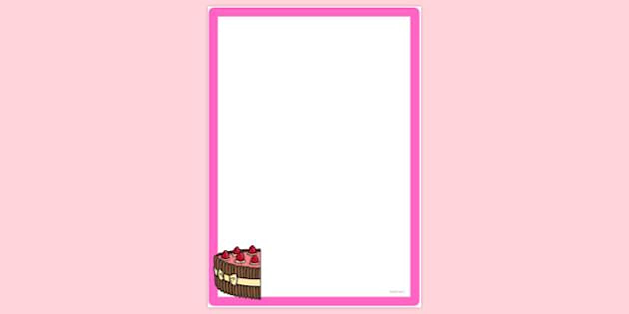Half a Cake Page Border | Page Borders | Twinkl - Twinkl