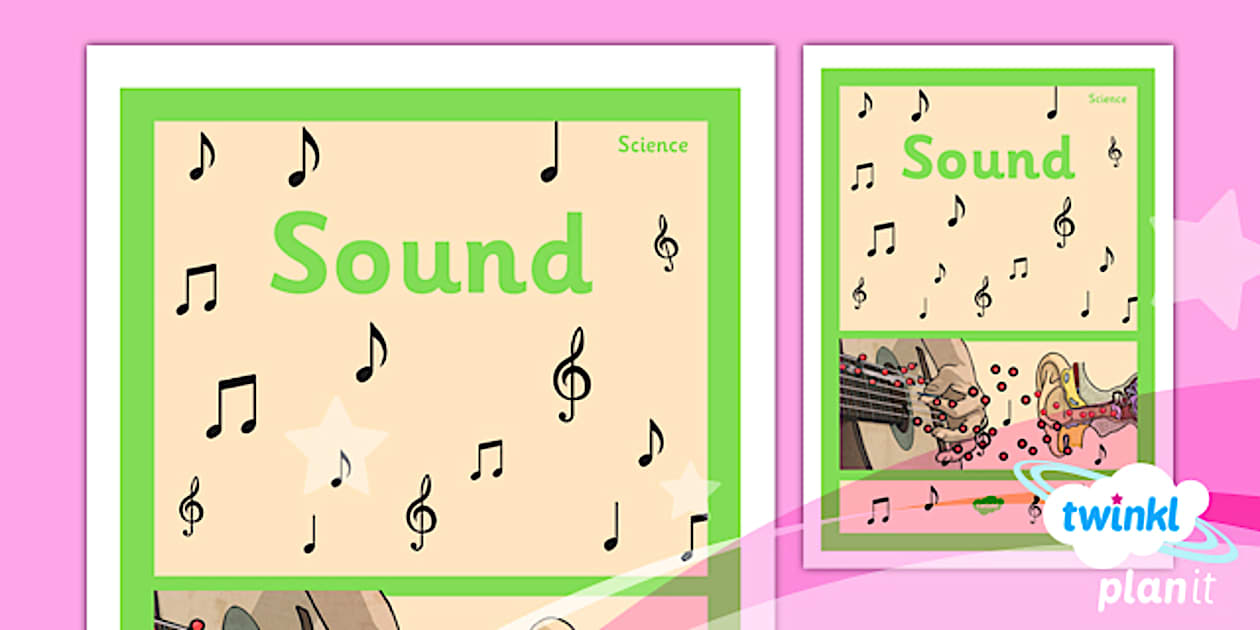 Editable Science: Sound Year 4 Unit Book Cover - Twinkl
