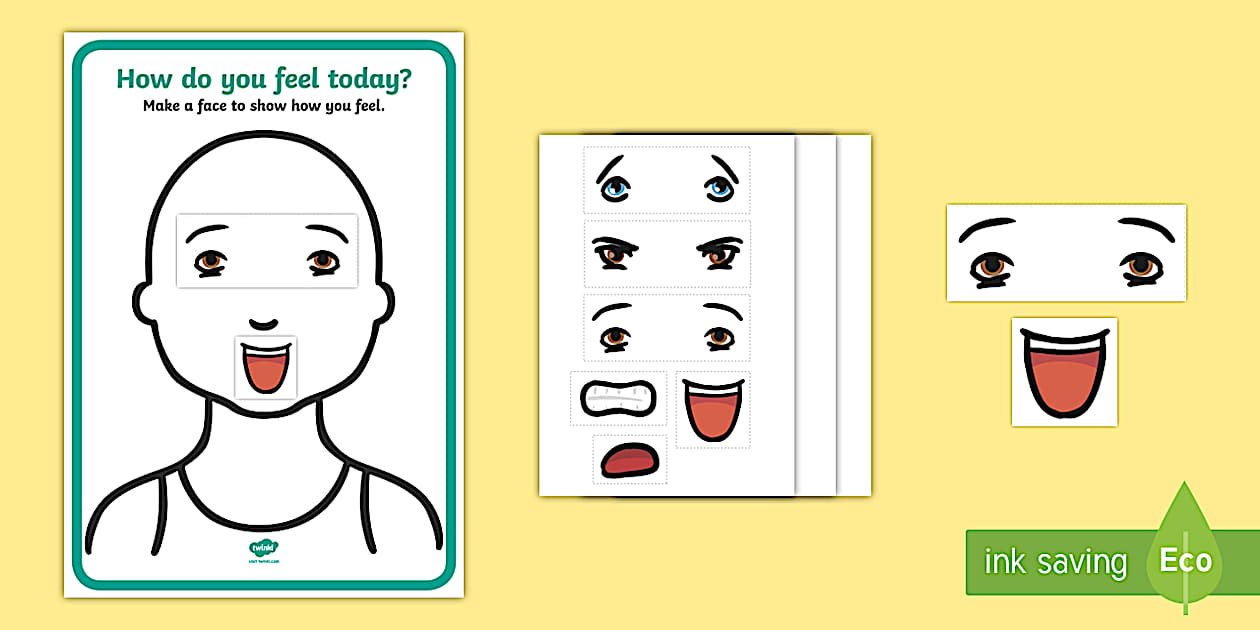 How Do You Feel Make a Face Chart (Hecho por educadores)