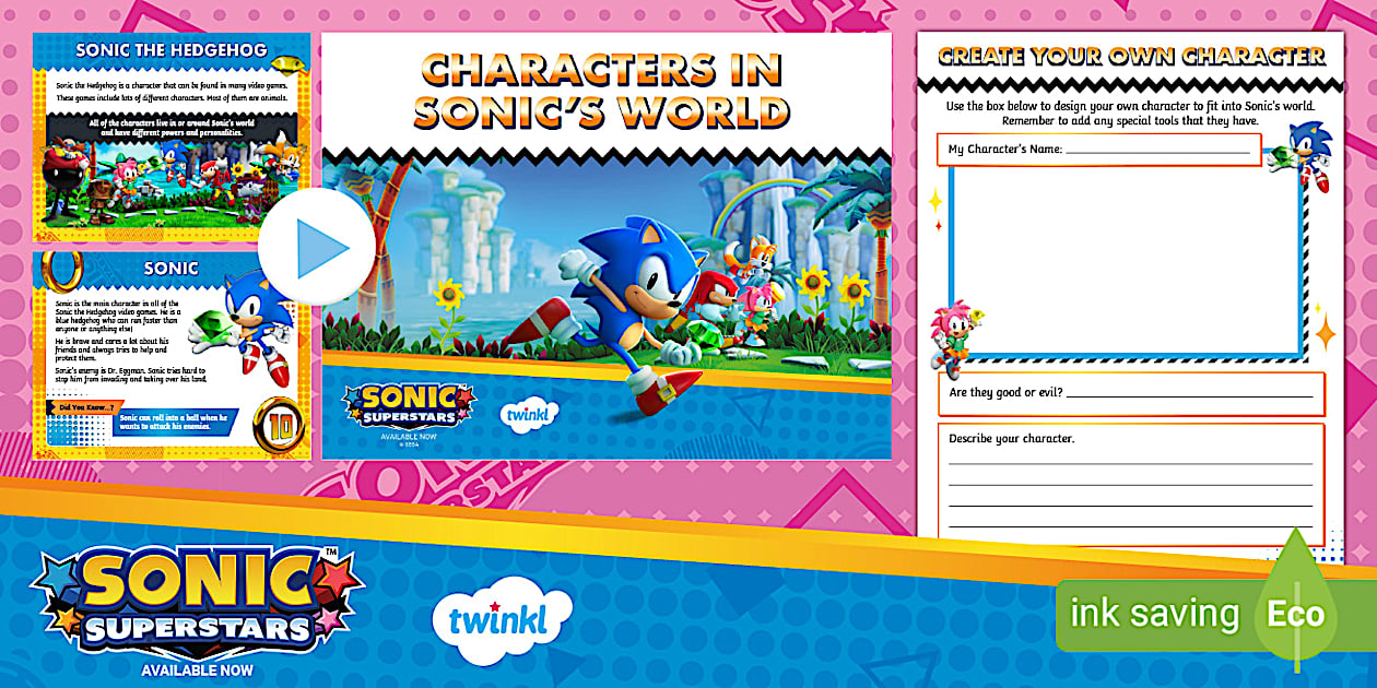 FREE! - Sonic: Create Your Own Character [Ages 5-7] - Twinkl