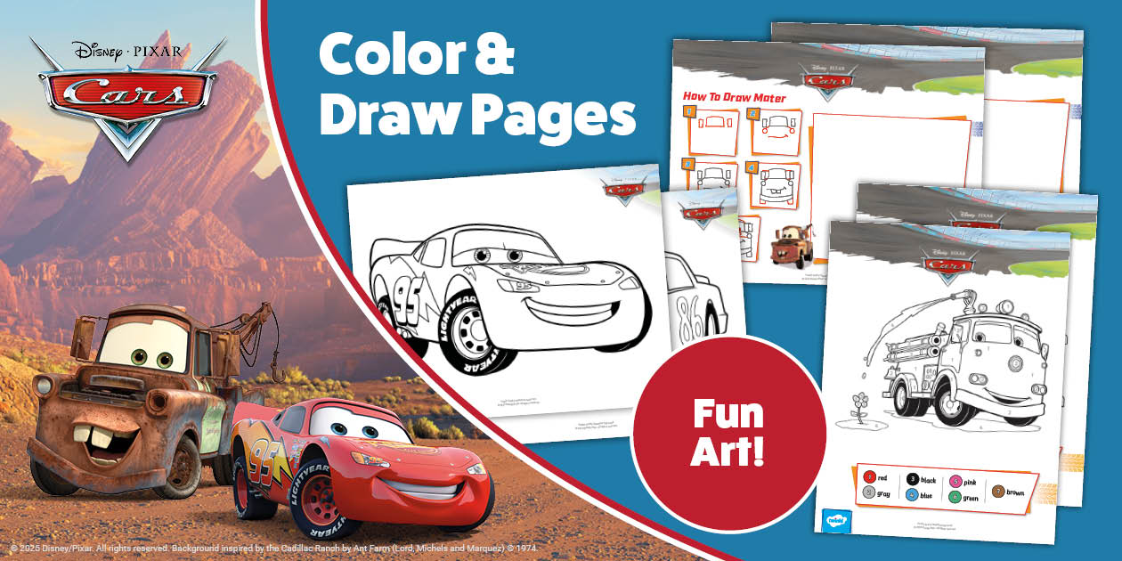 Cars: Coloring & Drawing Activity Pack