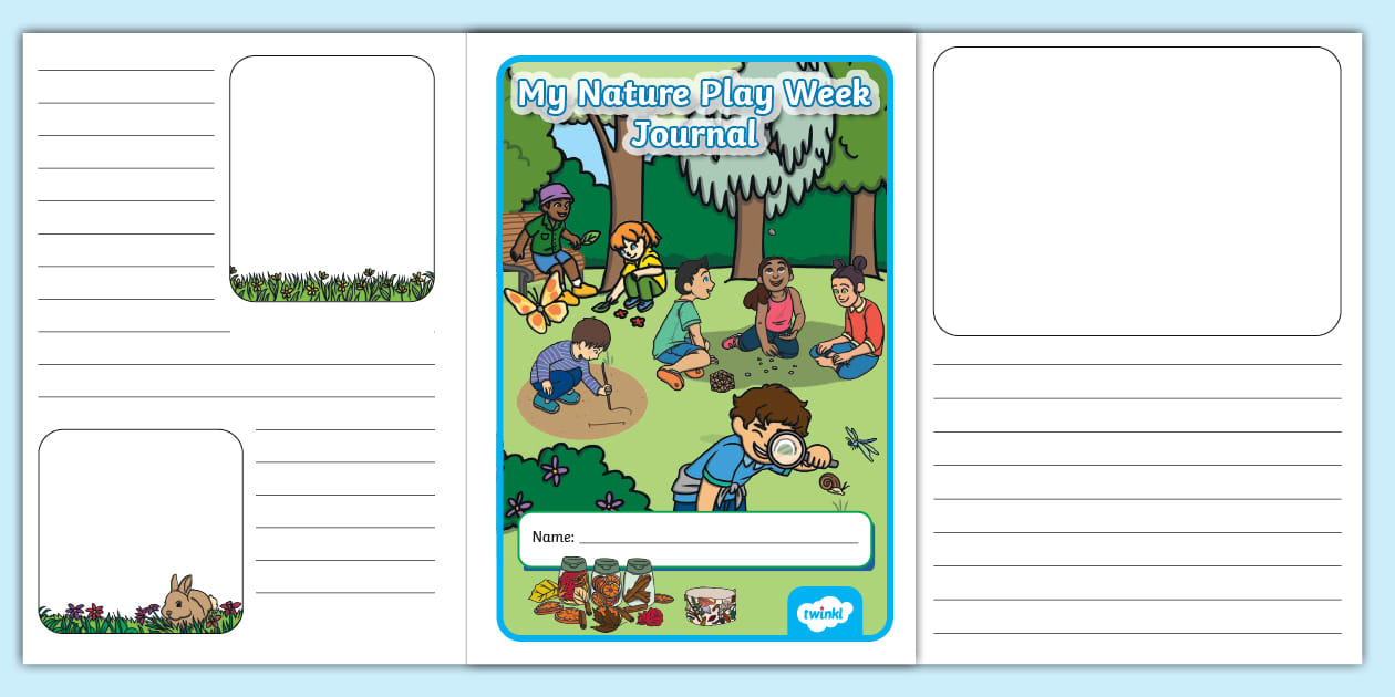 Nature Play Week Journal Writing Template