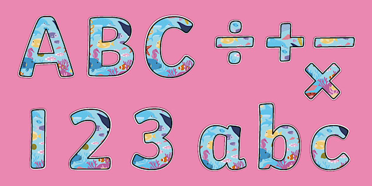 Great Barrier Reef Themed Display Lettering (teacher made)