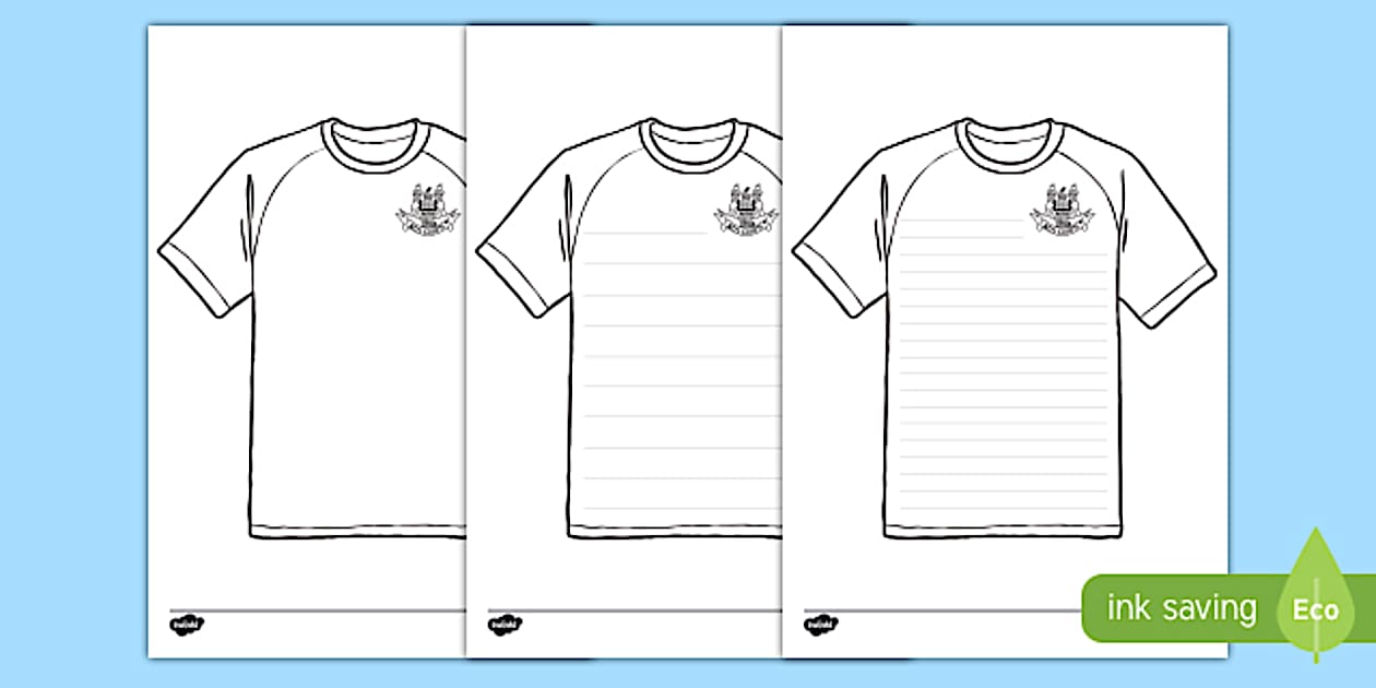 Editable Dublin Jersey Writing Template - Twinkl