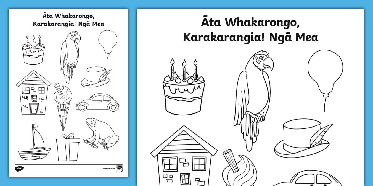 Āta Whakarongo, Karakarangia! Ngā Mea (teacher made)