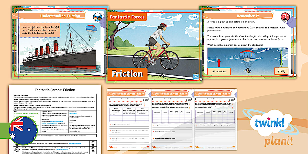 Year 4 Science Fantastic Forces Lesson 2 Friction - Twinkl