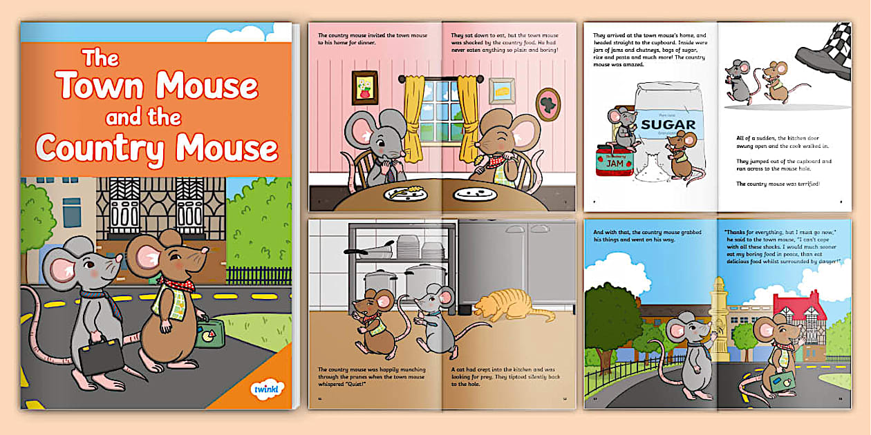 The Town Mouse and the Country Mouse eBook (teacher made)