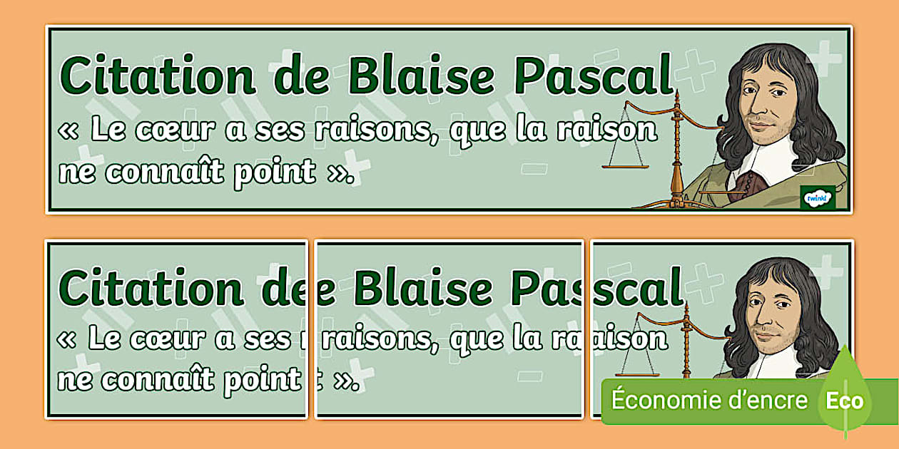 Citation de Pascal (teacher made) - Twinkl