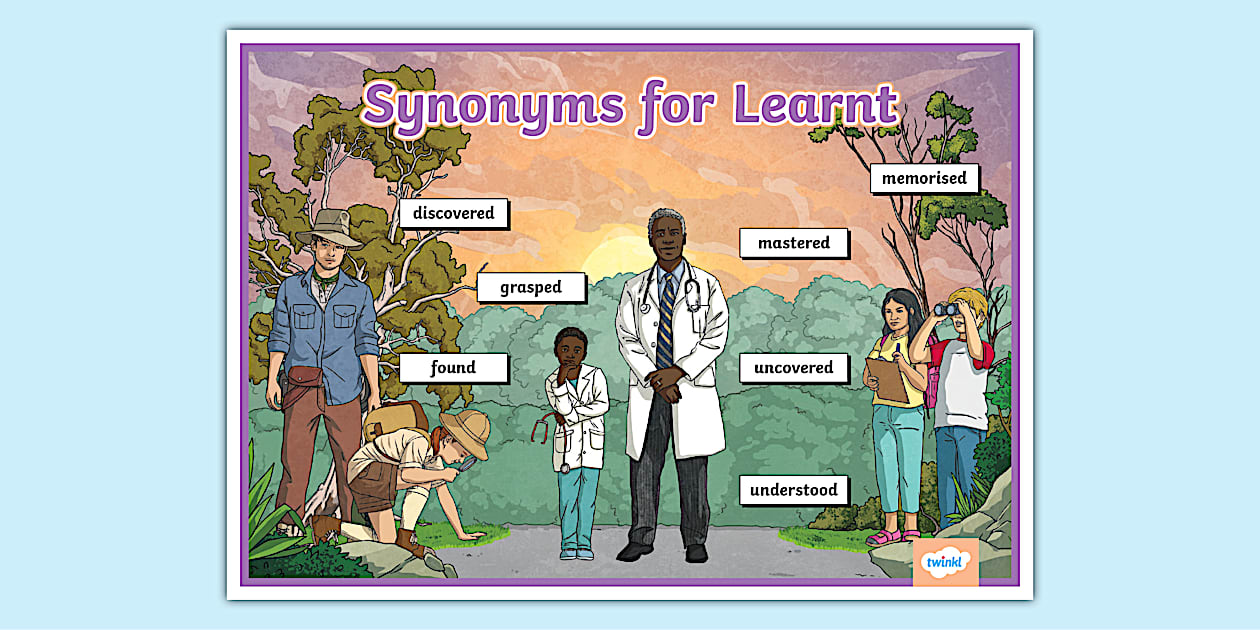 Synonyms for Learnt Word Mat (Teacher-Made) - Twinkl