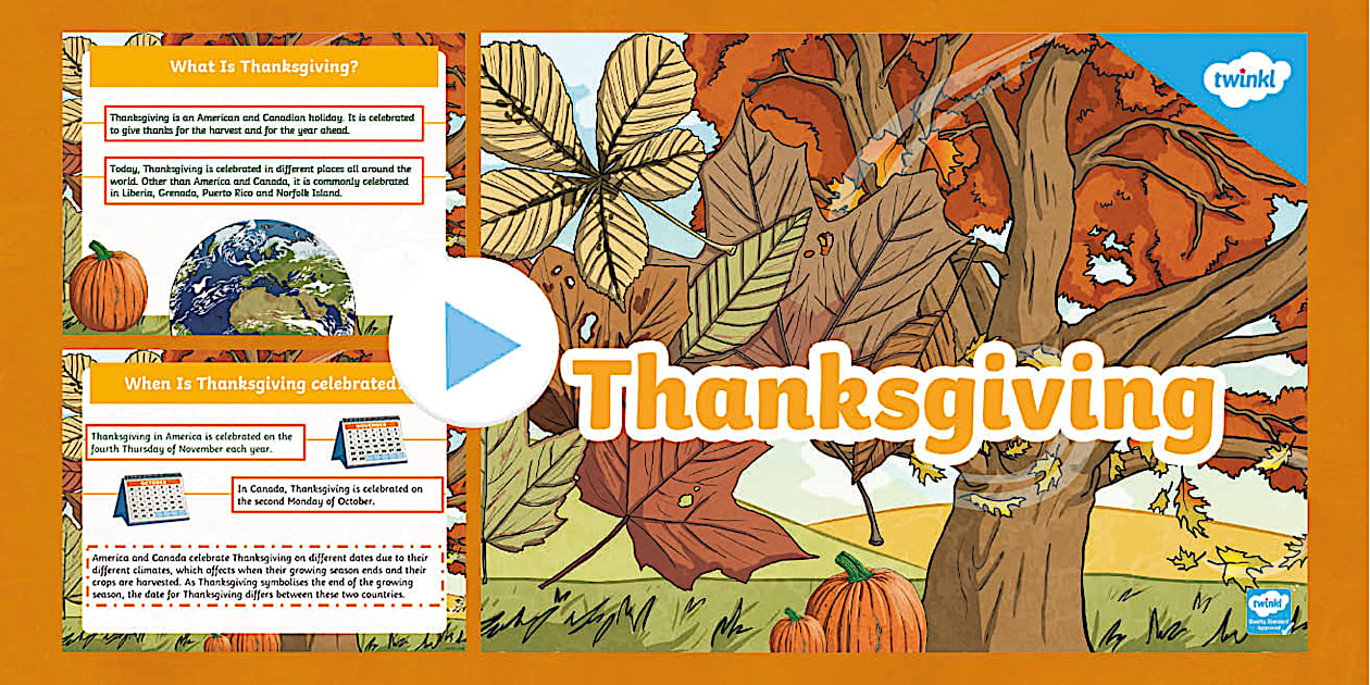 Thanksgiving PowerPoint 3-6 (teacher made) - Twinkl