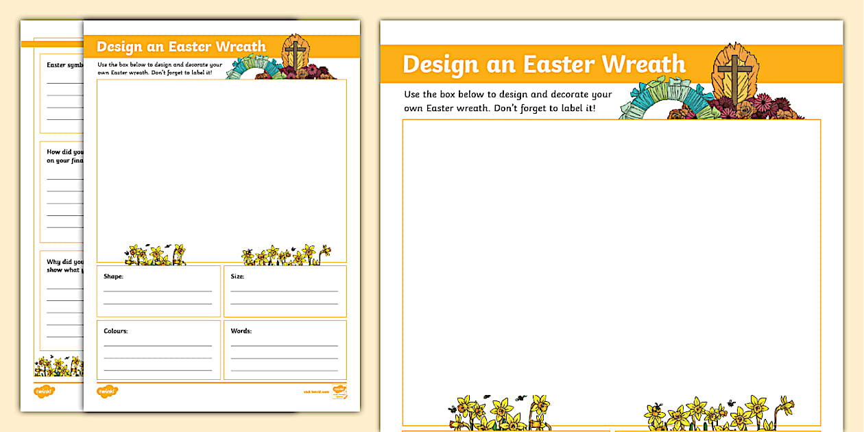 Design an Easter Wreath Activity Sheet