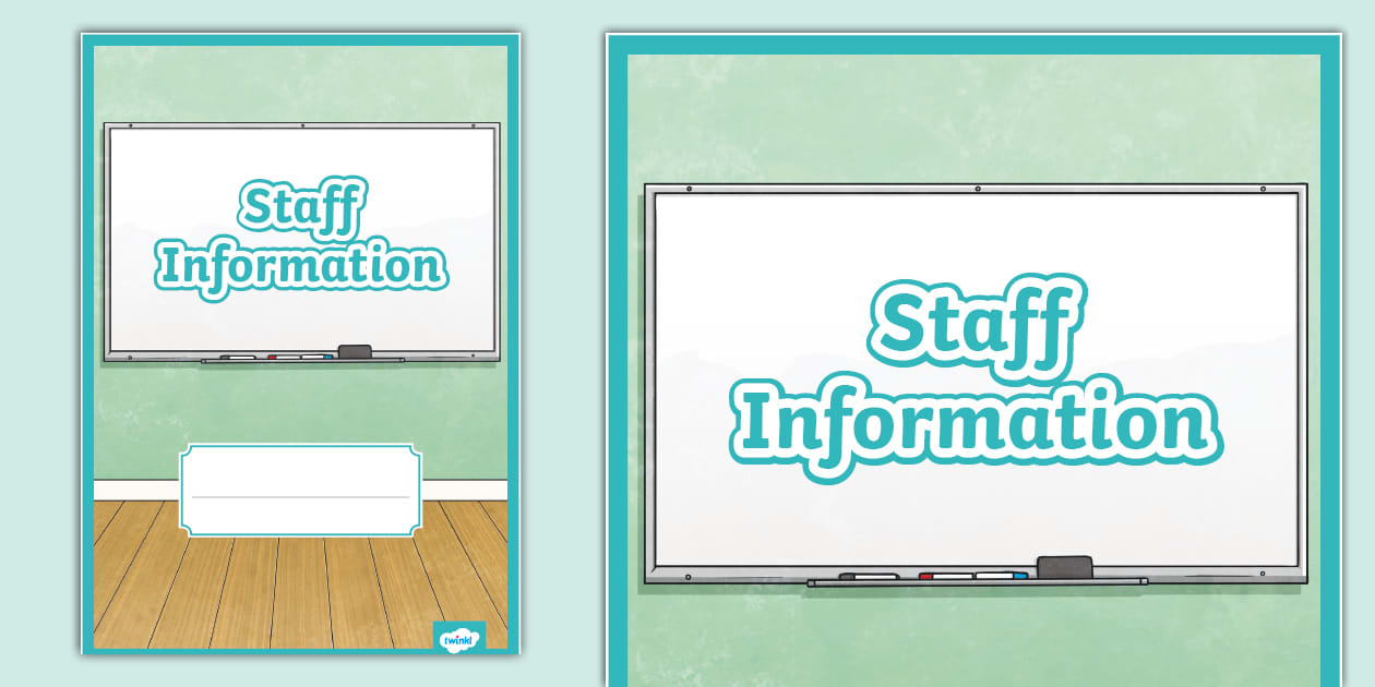Staff Information Book Cover (teacher made) - Twinkl