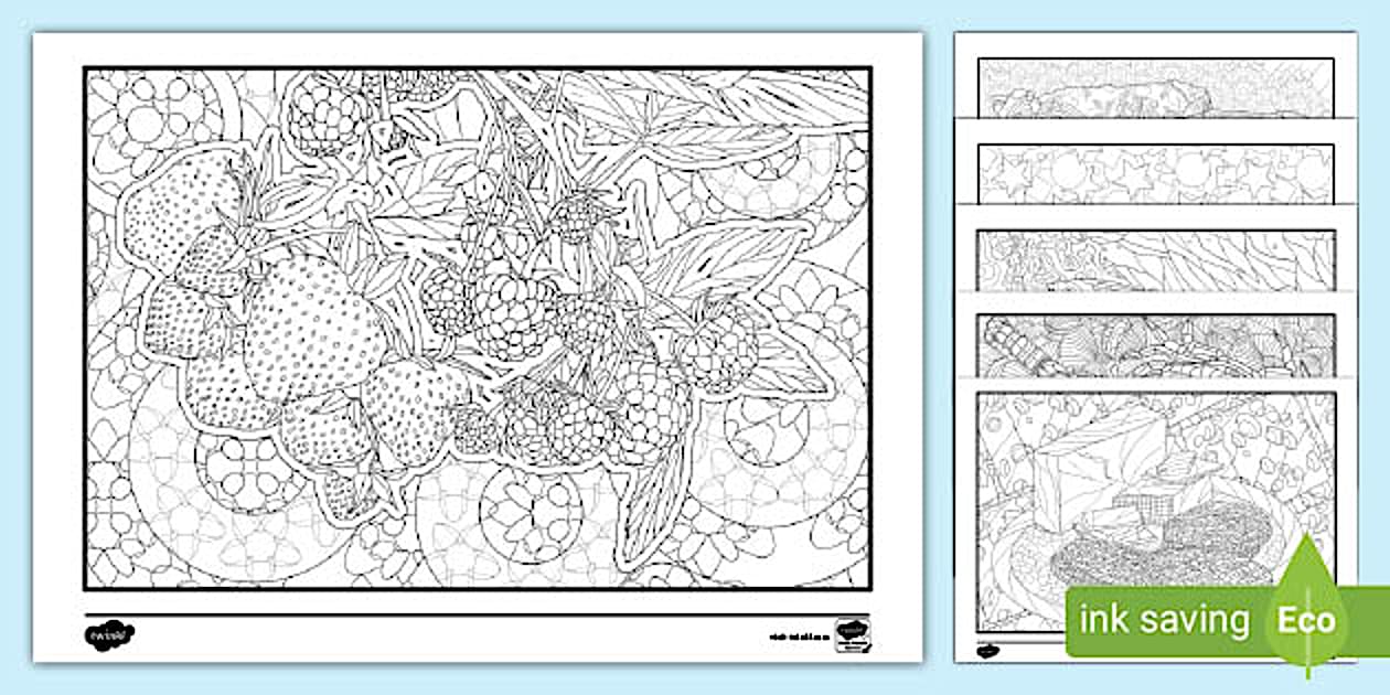 Scottish Food and Drink Mindful Colouring Pages - Twinkl