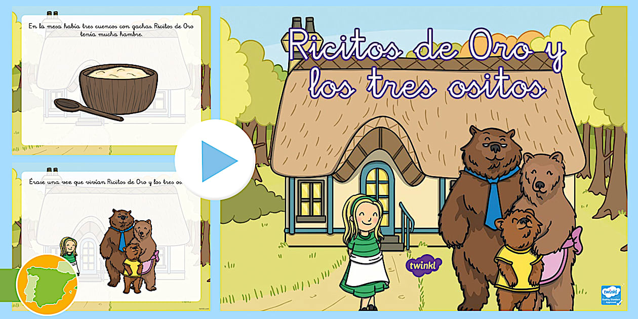Ricitos de Oro y Los Tres Ositos Story PowerPoint Spanish