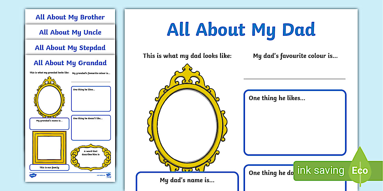 Editable All About My Dad (and Other Father Figures) Poster