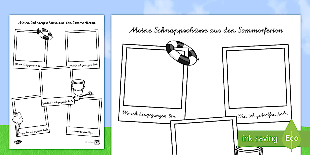 Meine Schnappschüsse aus den Sommerferien (Teacher-Made)