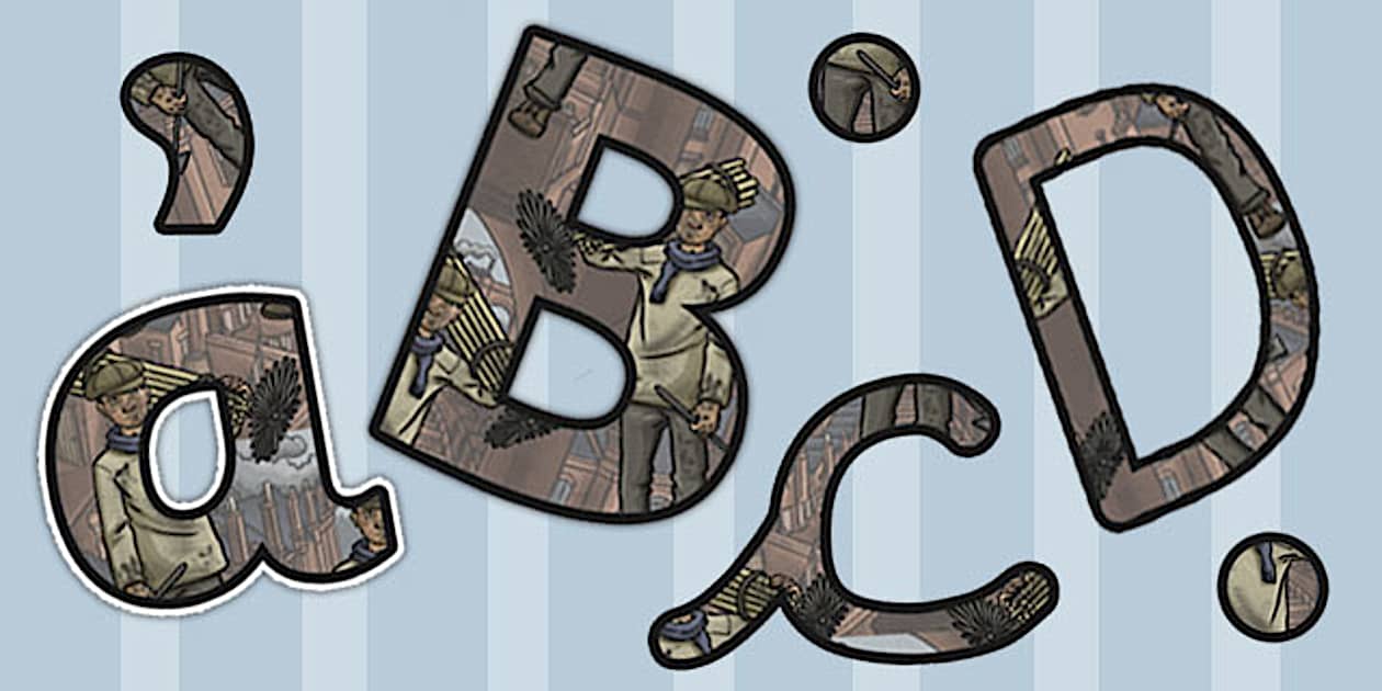 Cursive The Industrial Revolution Themed A4 Display Lettering