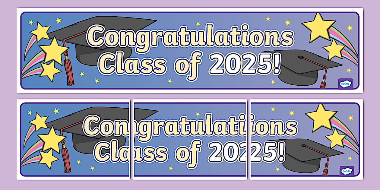 Graduation Class of Display Banner (teacher made) - Twinkl