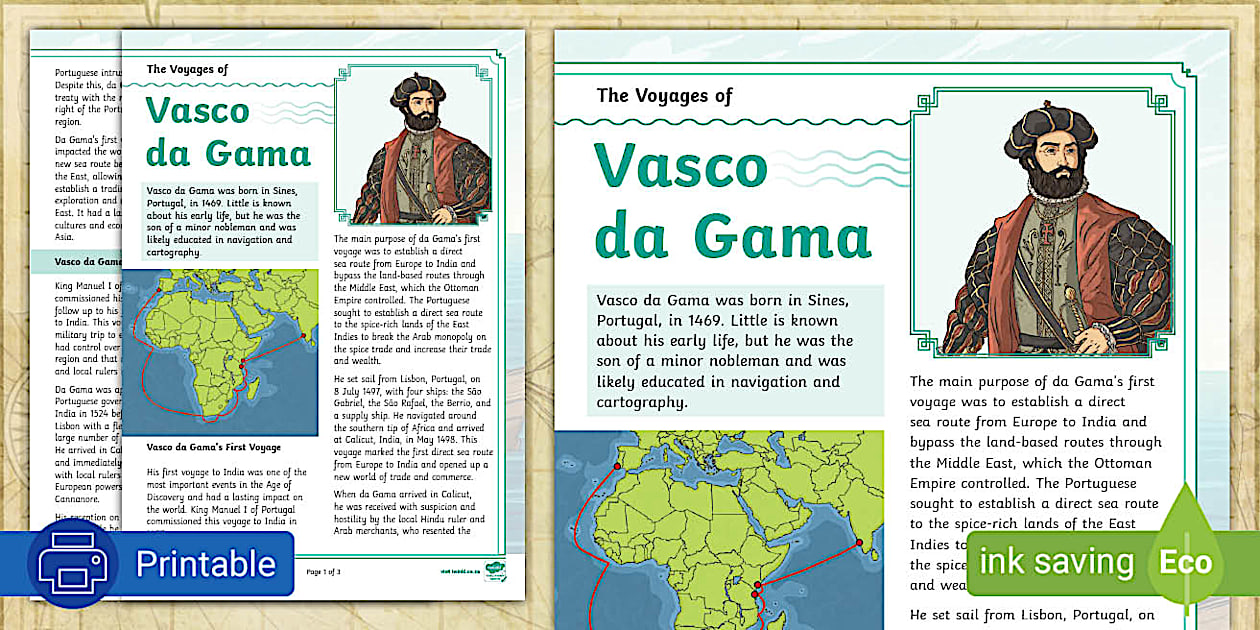 The Voyages of Vasco da Gama (teacher made) - Twinkl