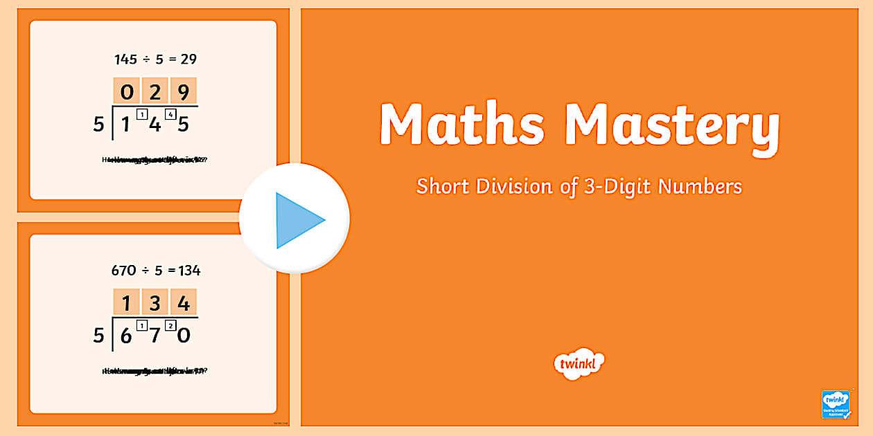 Short Division of 3-Digit Numbers PowerPoint (teacher made)