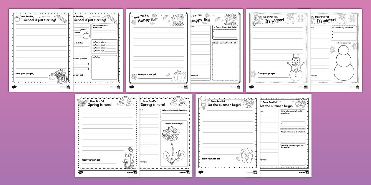 Pen Pal Writing Pack for K-2nd Grade (teacher made) - Twinkl