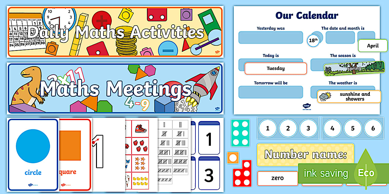 Daily Maths Activities Display Pack (teacher made) - Twinkl