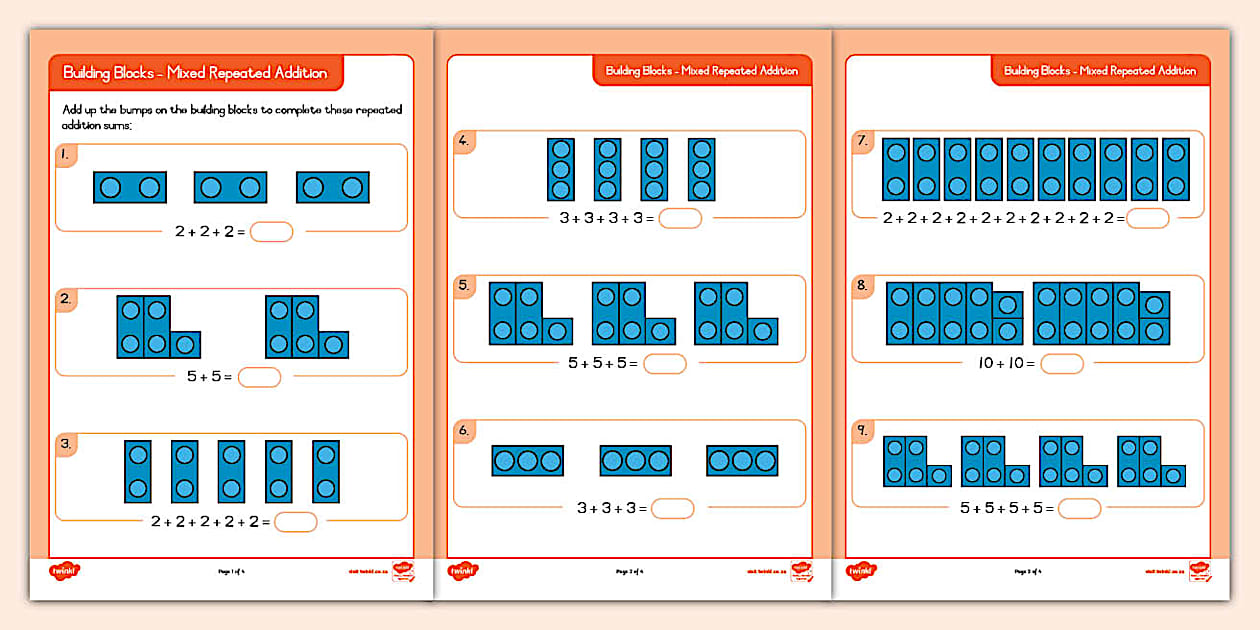 Grade 1: Mixed Repeated Addition (teacher made) - Twinkl