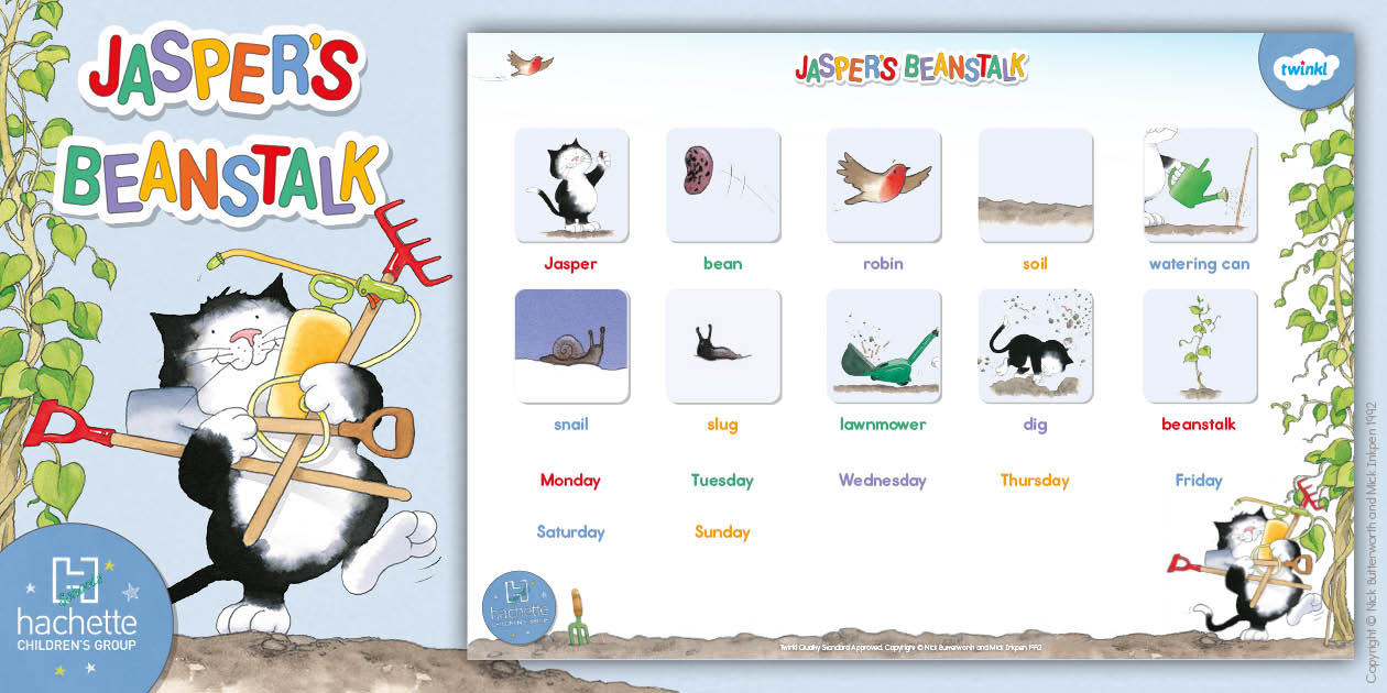 FREE! - Jasper's Beanstalk: Word Mat (teacher made) - Twinkl