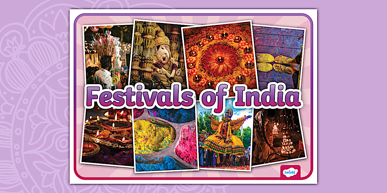 Festivals of India Photo Display Poster (teacher made)