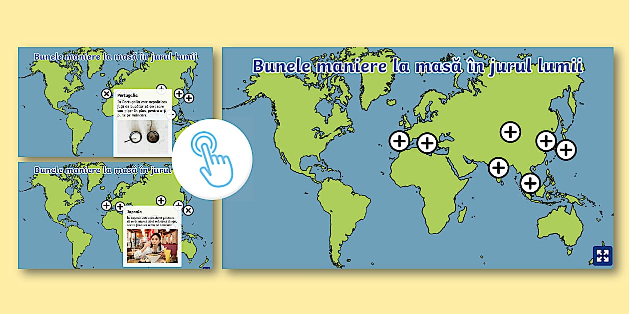 Bunele maniere la masă în jurul lumii – Planșă interactivă