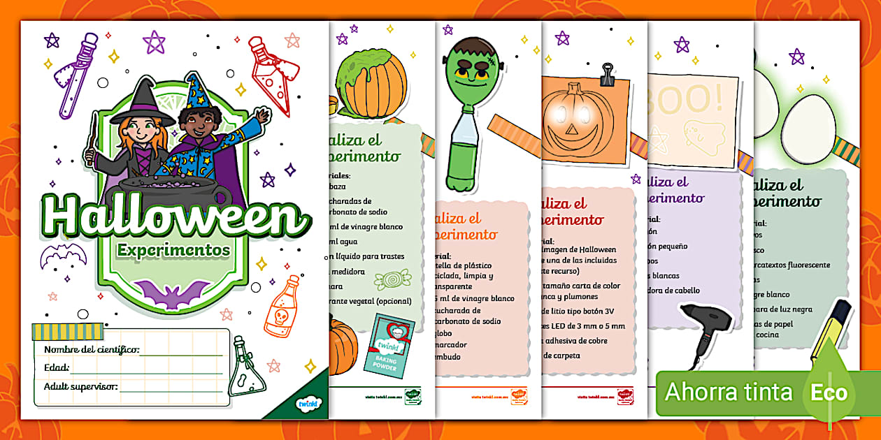 Experimentos científicos - cuadernillo para Halloween