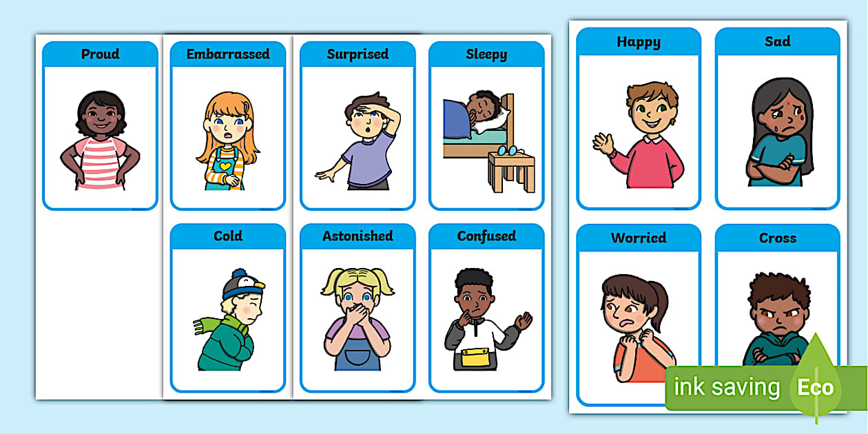Emotions and Expressions Cards - KS1 (teacher made) - Twinkl